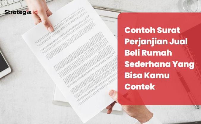 Contoh Surat Perjanjian Jual Beli Rumah Sederhana Yang Bisa Kamu Contek ...